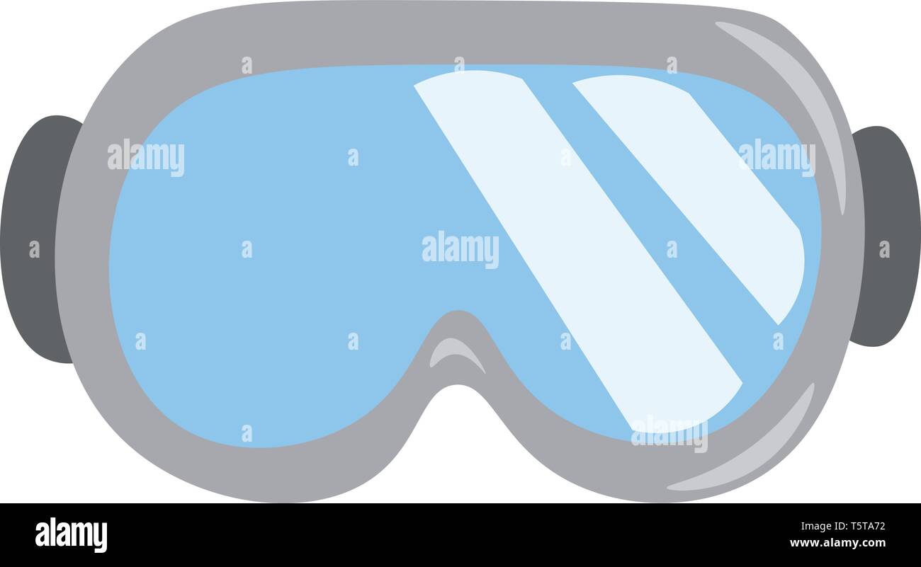An image of ski goggles with gray frame vector color drawing or ...