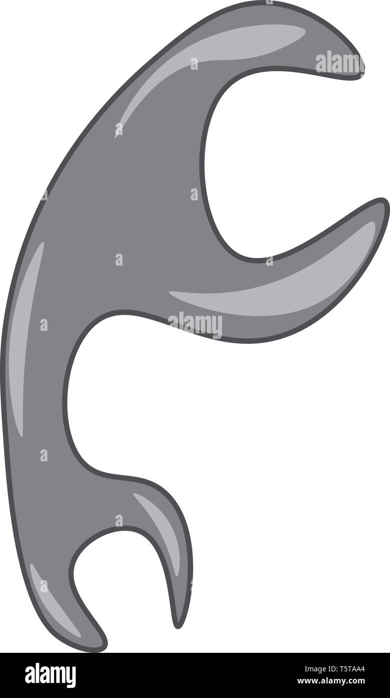 A gray color spanner tool vector color drawing or illustration Stock ...
