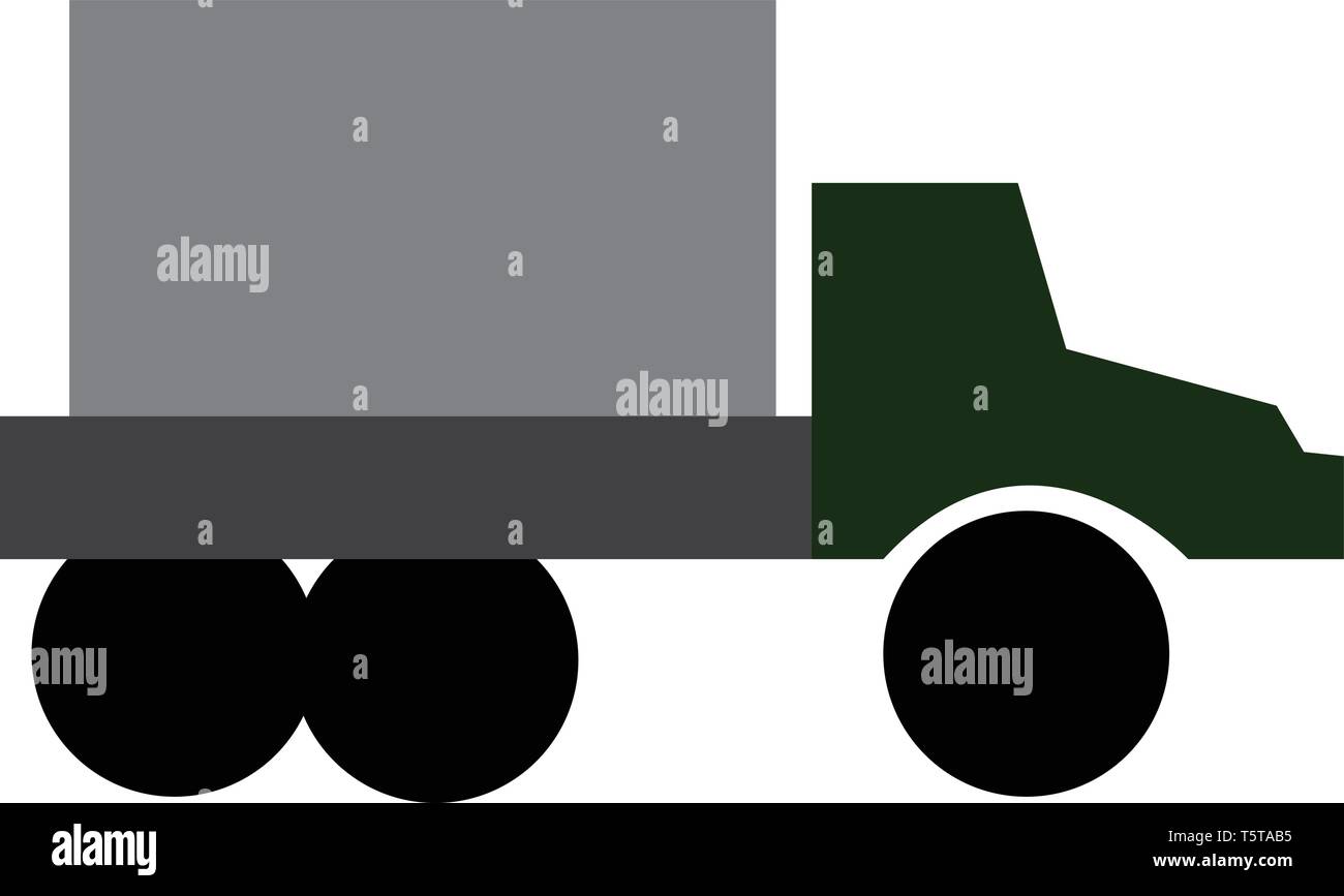 A big commercial vehicle used for transporting goods vector color ...