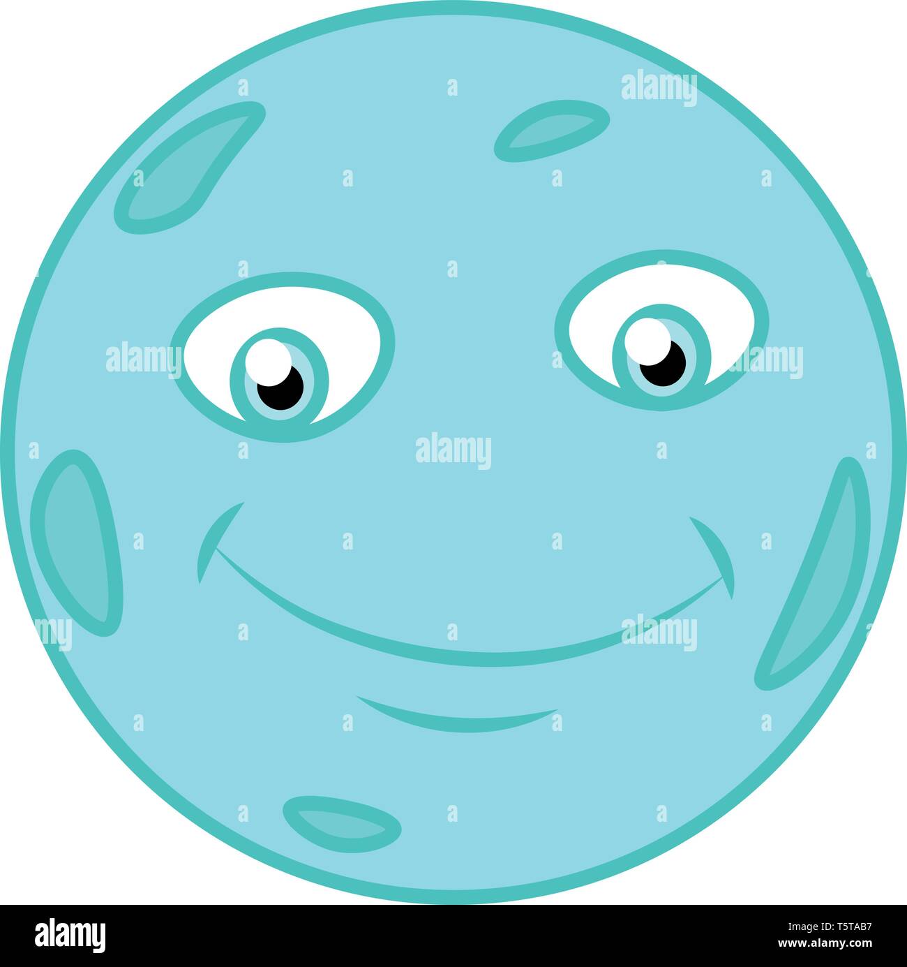 Seventh planet in our solar system is of blue color vector color ...