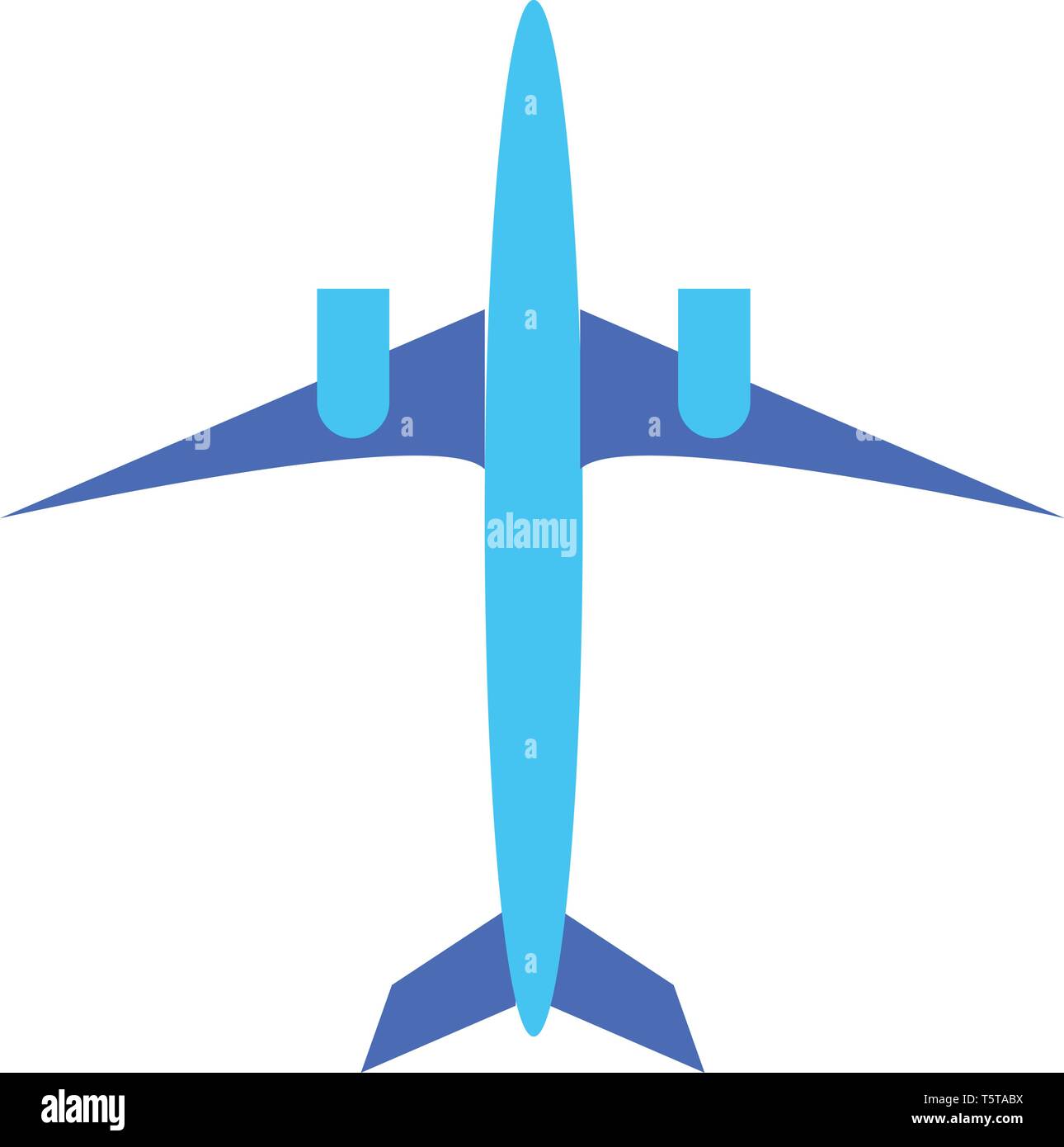 A blue aircraft vector or color illustration Stock Vector Image & Art ...