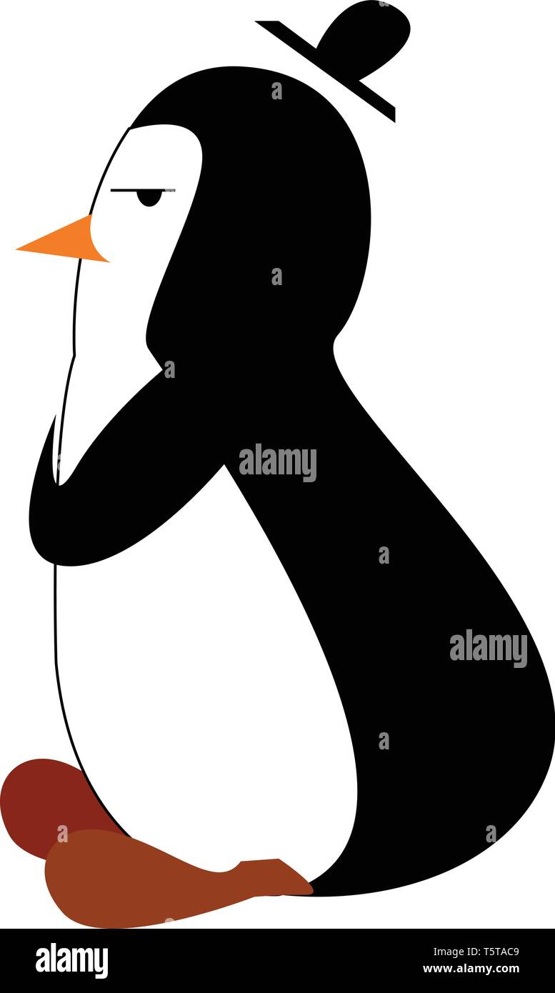 A penguin with angry face vector or color illustration Stock Vector ...