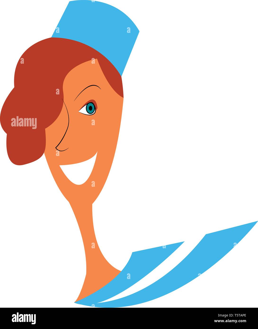 Stewardess woman in uniform Stock Vector Images - Alamy