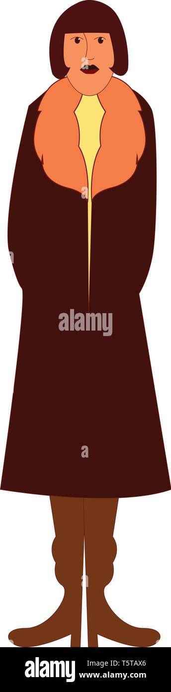 Trendy woman in coat Stock Vector Images - Alamy