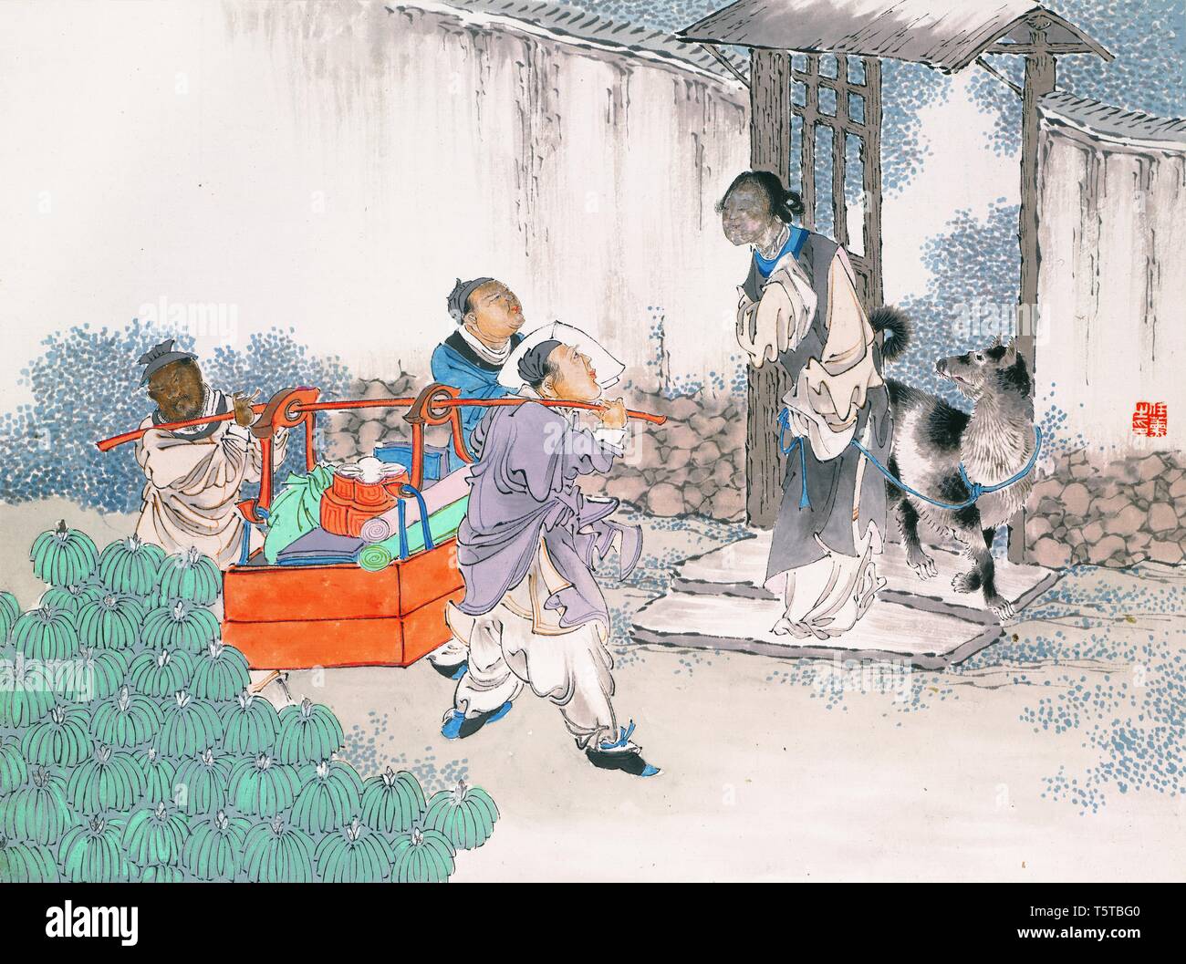 Qing Dynasty Ren Xun Zodiac Character Atlas Stock Photo - Alamy