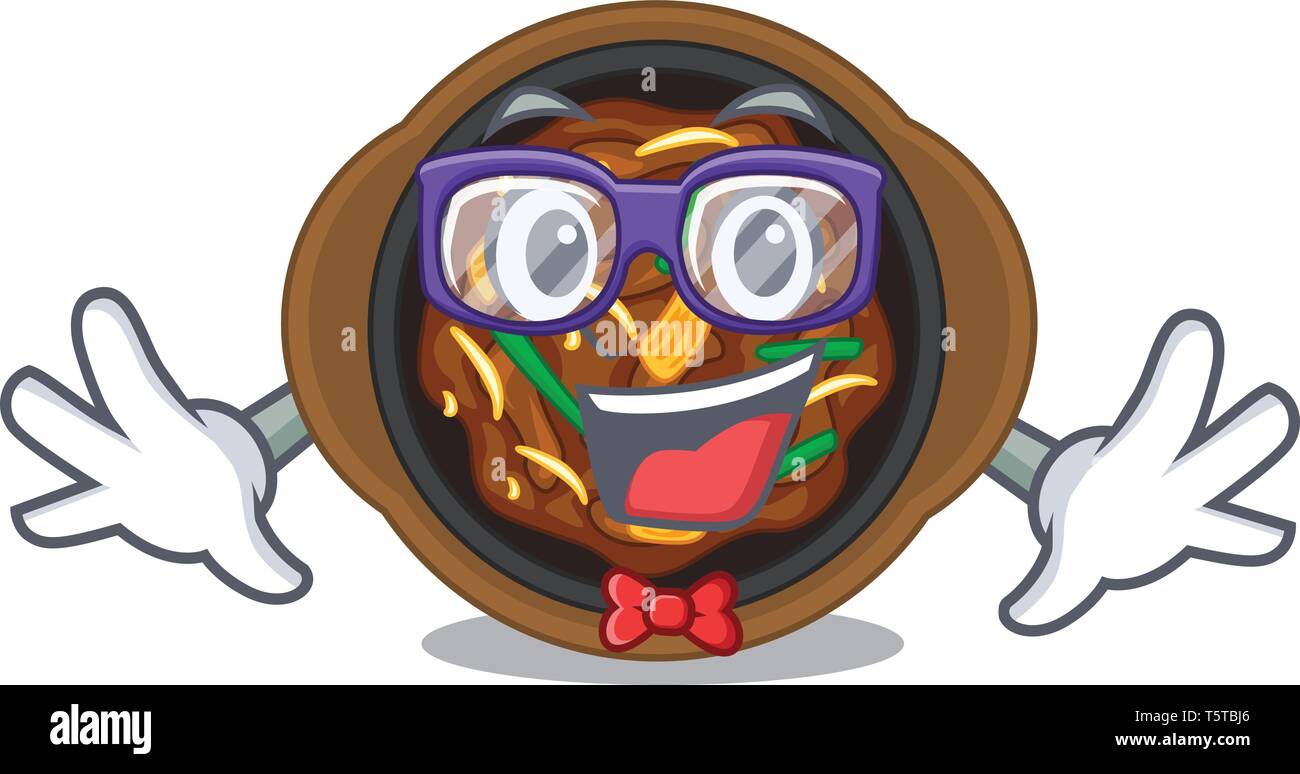 Geek bulgogi in a the bowl cartoon Stock Vector Image & Art - Alamy