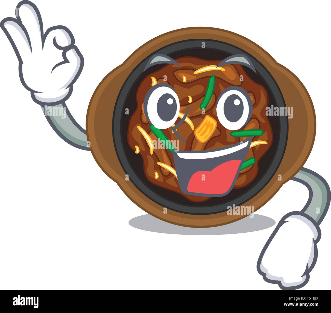 Okay bulgogi in a the bowl cartoon Stock Vector Image & Art - Alamy