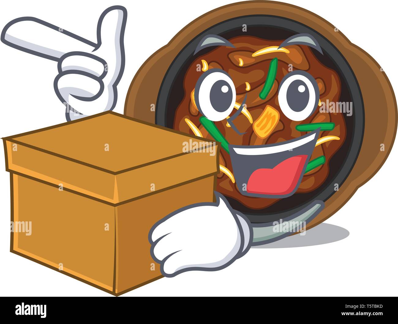 With box bulgogi in a the bowl cartoon Stock Vector Image & Art - Alamy