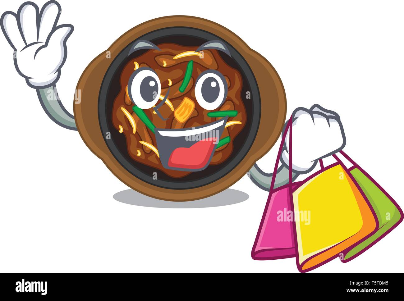 Shopping bulgogi in a the bowl cartoon Stock Vector Image & Art - Alamy
