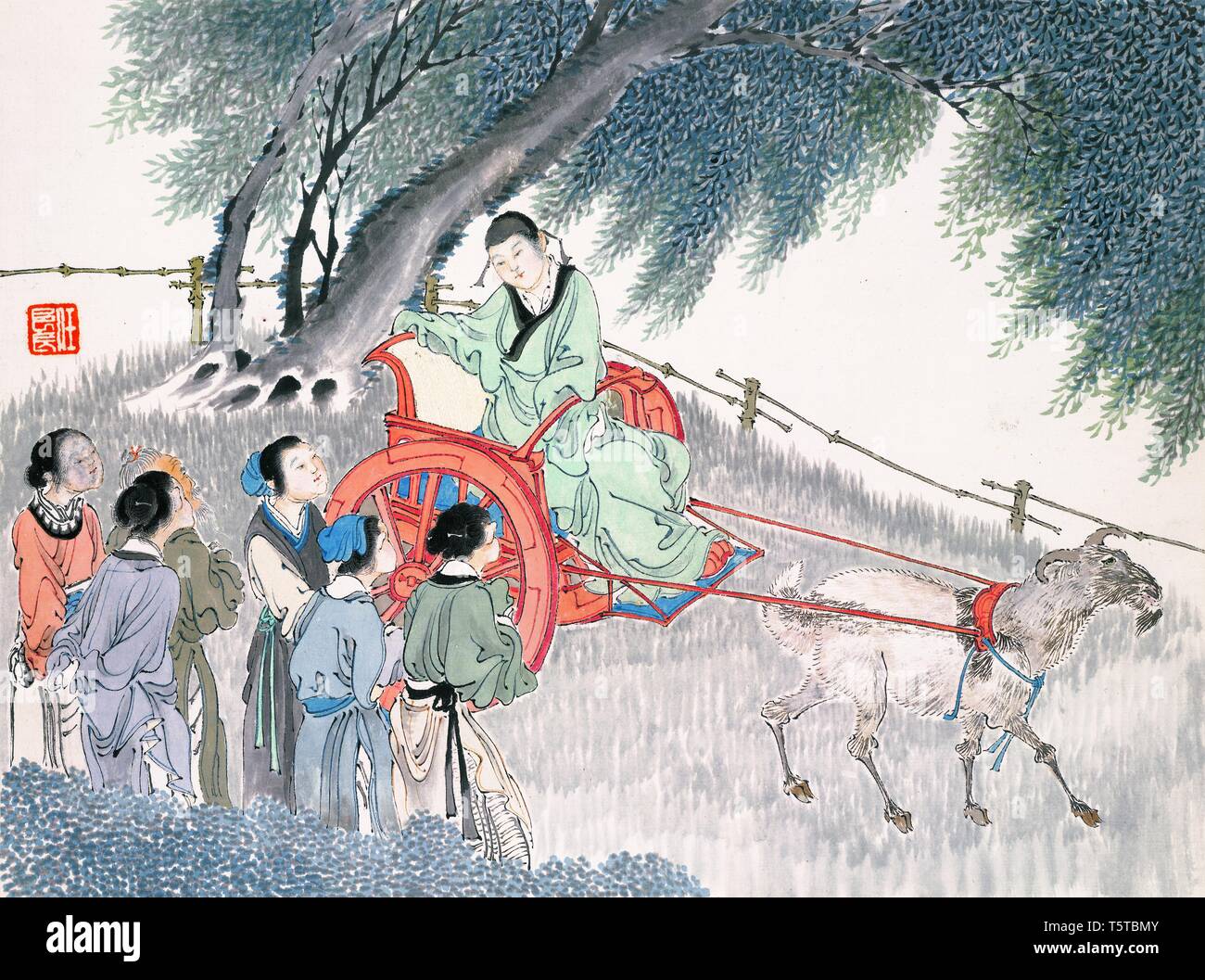 Qing Dynasty Ren Xun Zodiac Character Atlas Stock Photo - Alamy