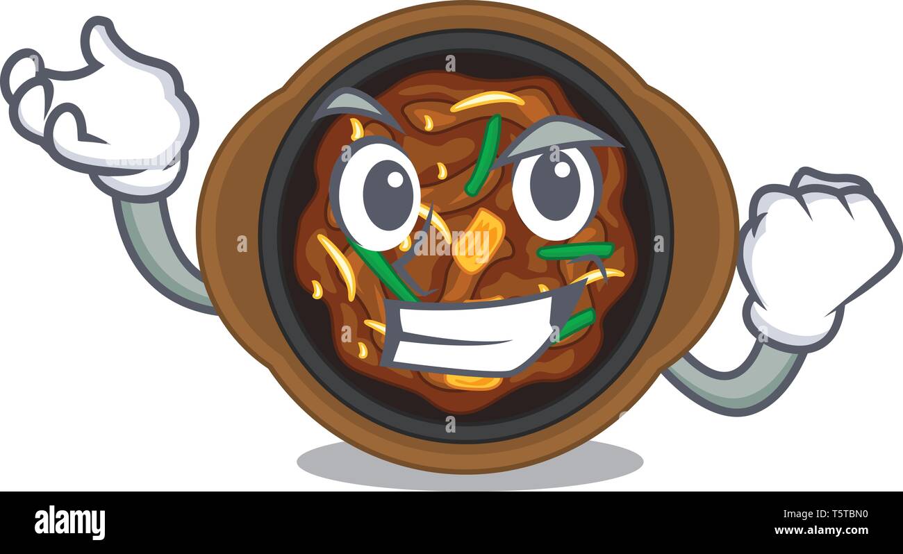 Successful bulgogi in a the bowl cartoon Stock Vector Image & Art - Alamy