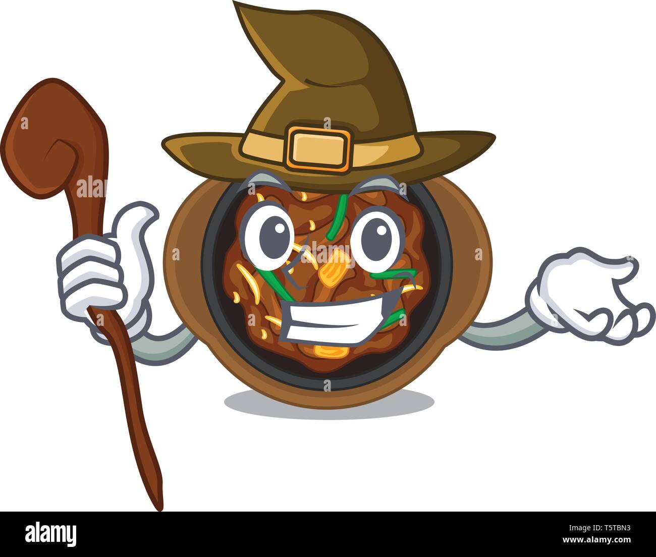 Witch bulgogi in the a cartoon shape Stock Vector Image & Art - Alamy