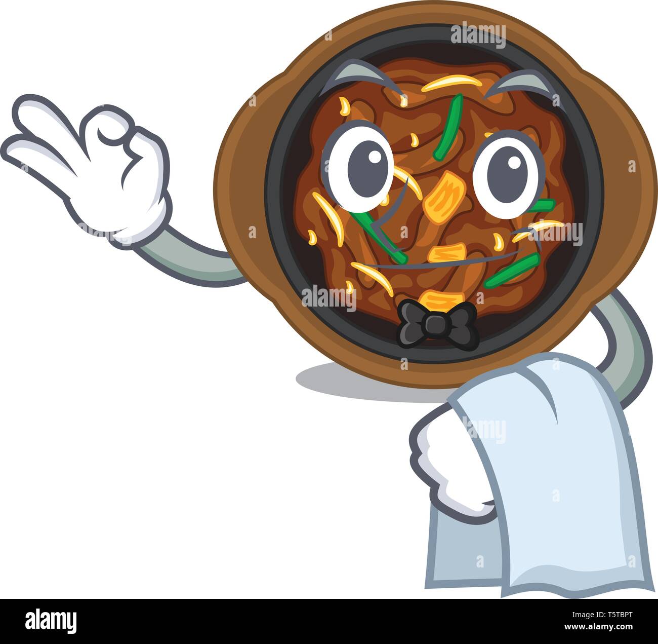 Waiter bulgogi in the a cartoon shape Stock Vector Image & Art - Alamy
