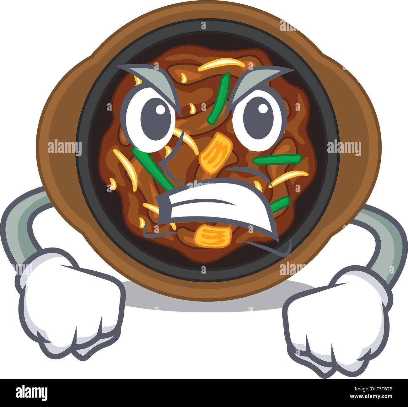 Angry bulgogi in the a cartoon shape Stock Vector Image & Art - Alamy