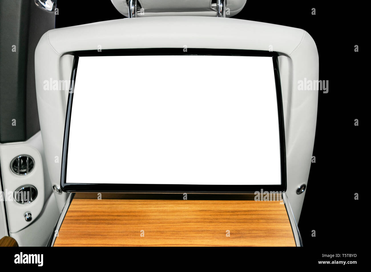 Monitor in car with isolated blank screen use for navigation maps and ...