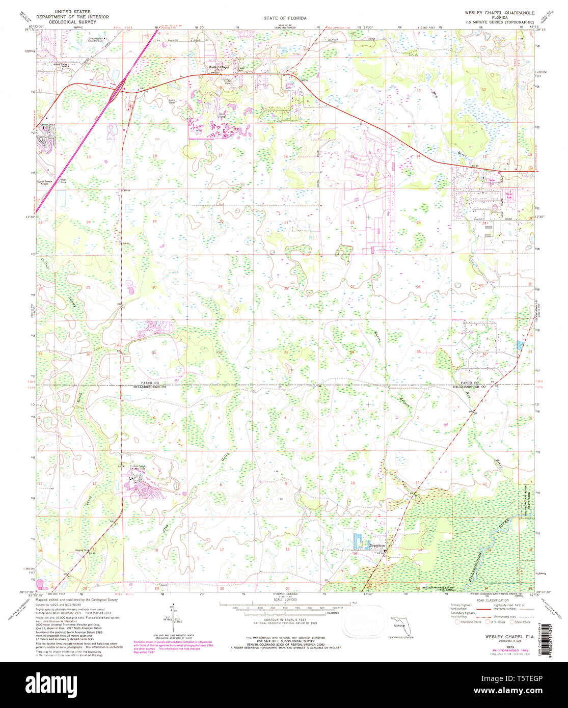 Wesley chapel map hi-res stock photography and images - Alamy