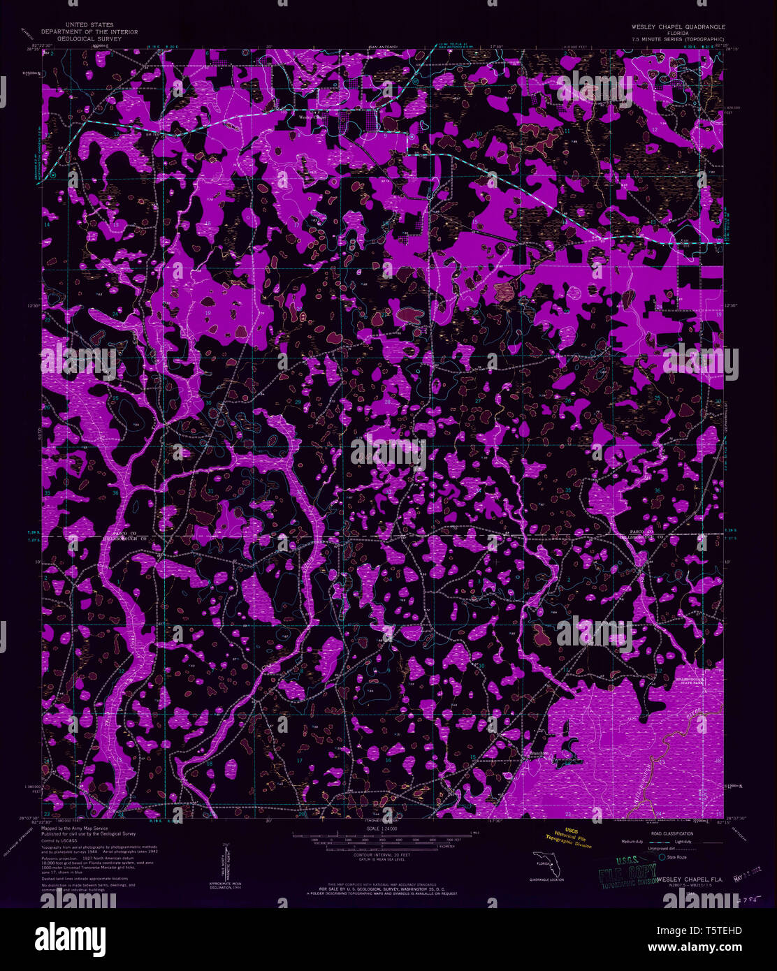 Wesley chapel map hi-res stock photography and images - Alamy