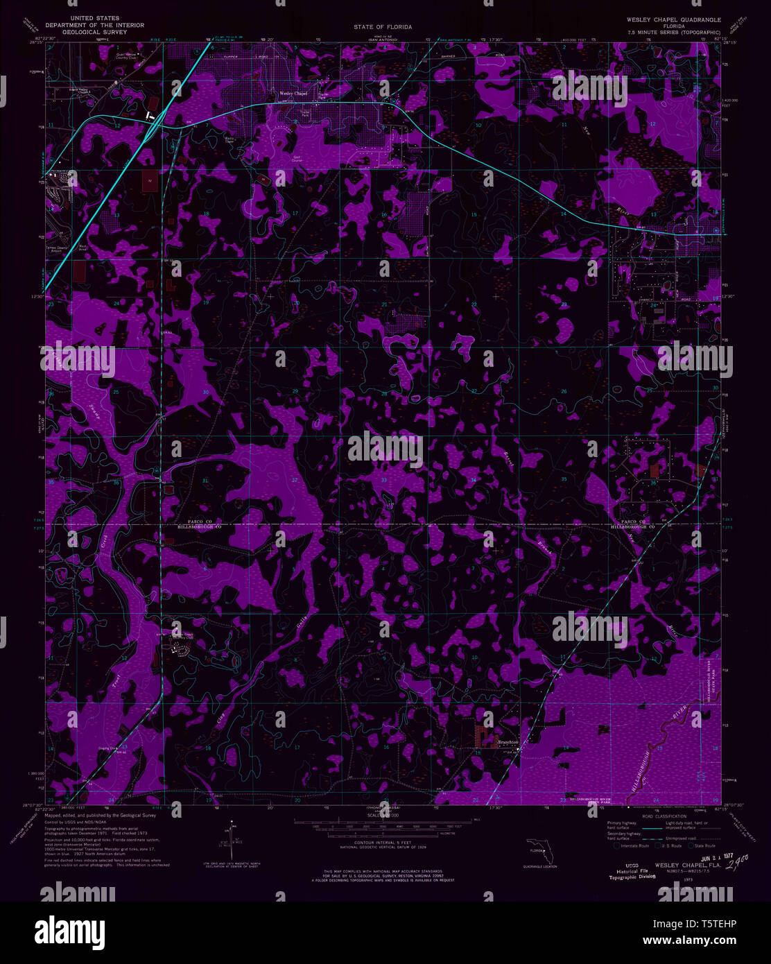 Wesley chapel map hi-res stock photography and images - Alamy