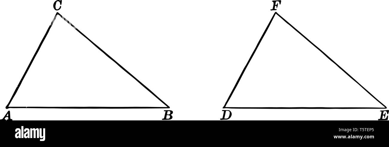 Both the triangle ABC and the DEF that show the image look the same ...