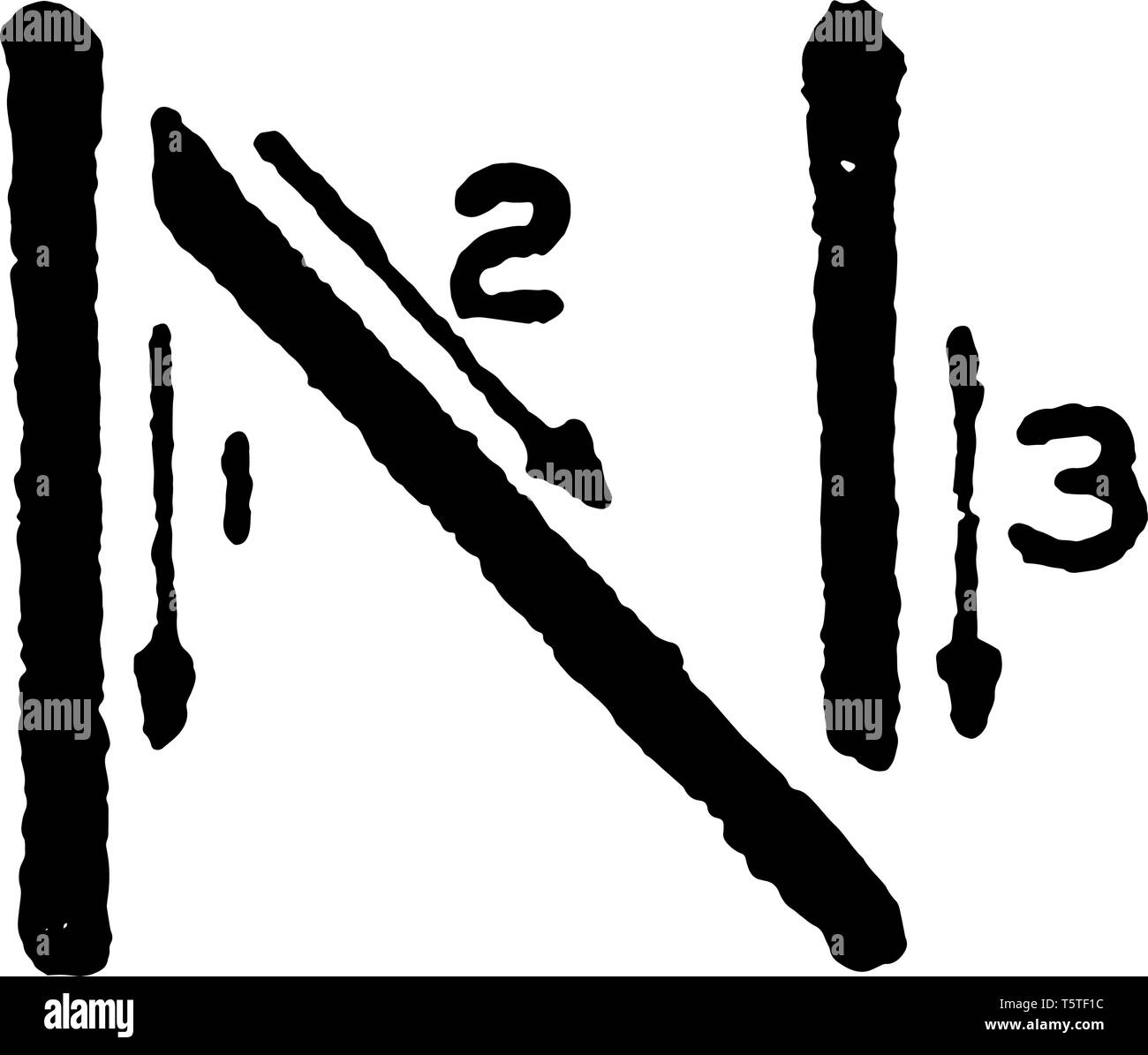 This is a picture of stroke technique for writing letter N in ...