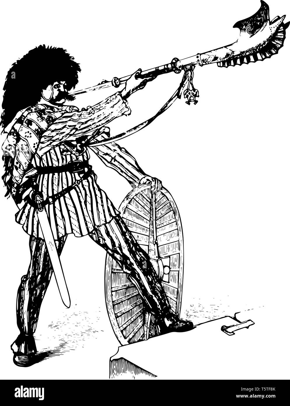 This is the image of the Gallic soldier who blows a long trumpet known ...