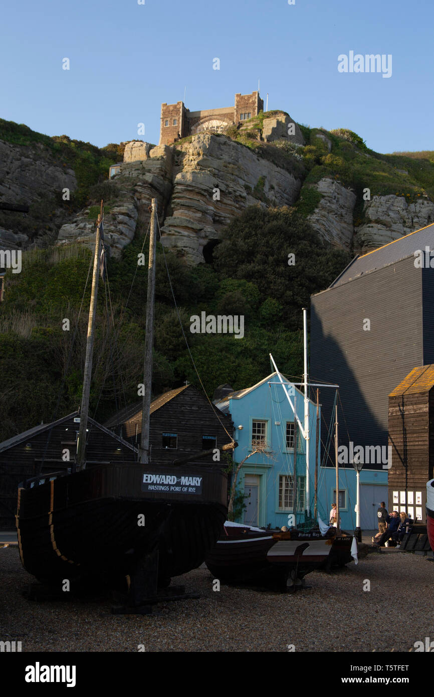 Hastings fishing boats hi-res stock photography and images - Alamy