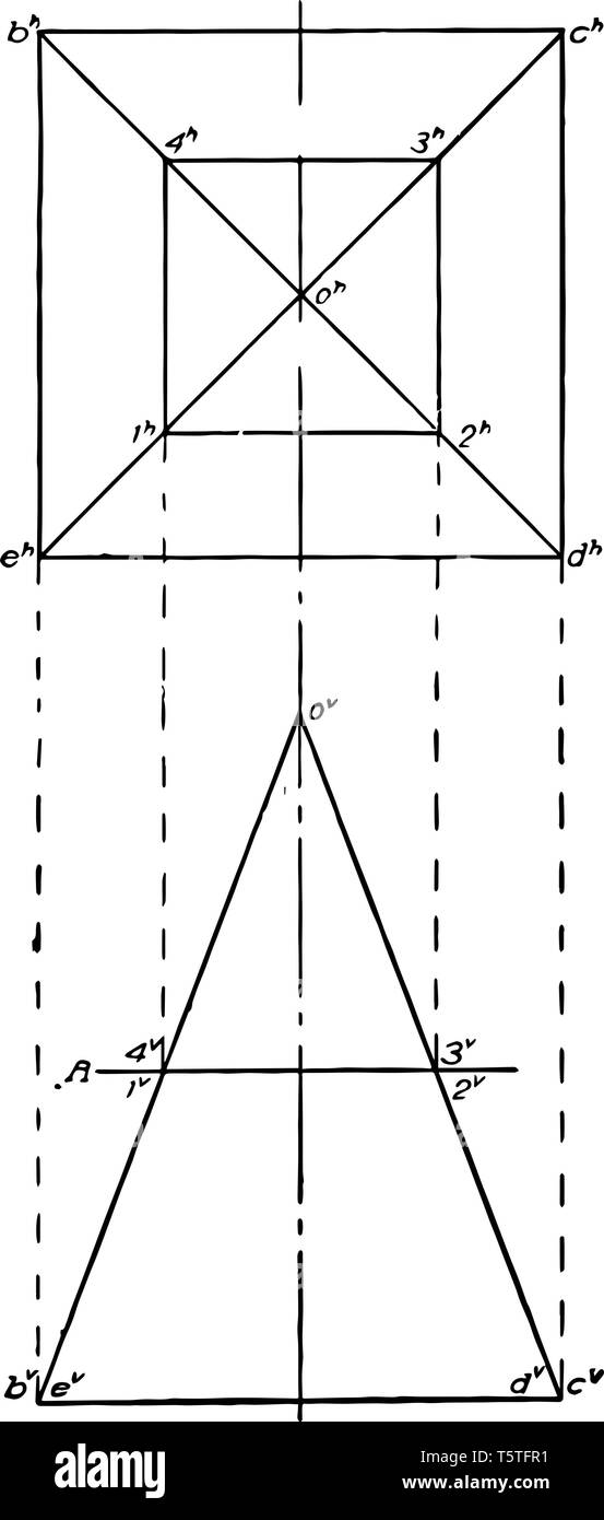 How To Draw A Square Pyramid