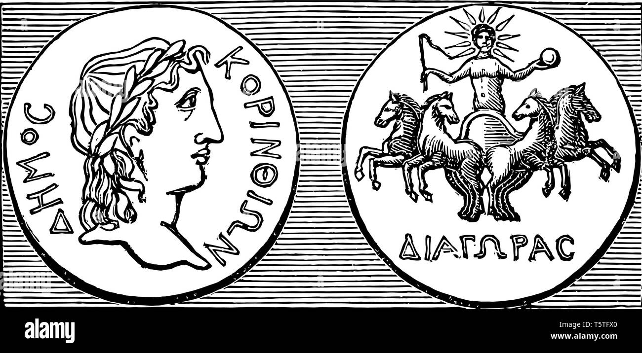 Two Face Drawing With Coin