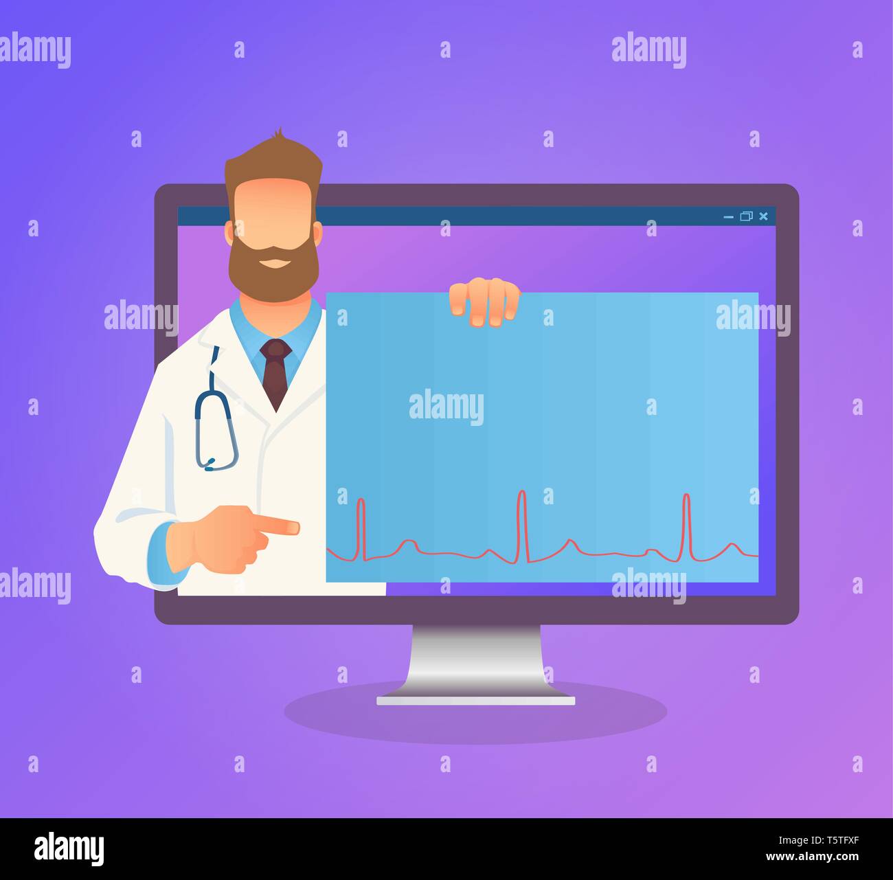 Online medical consultation. Doctor online. Medicine concept. Doctor ...