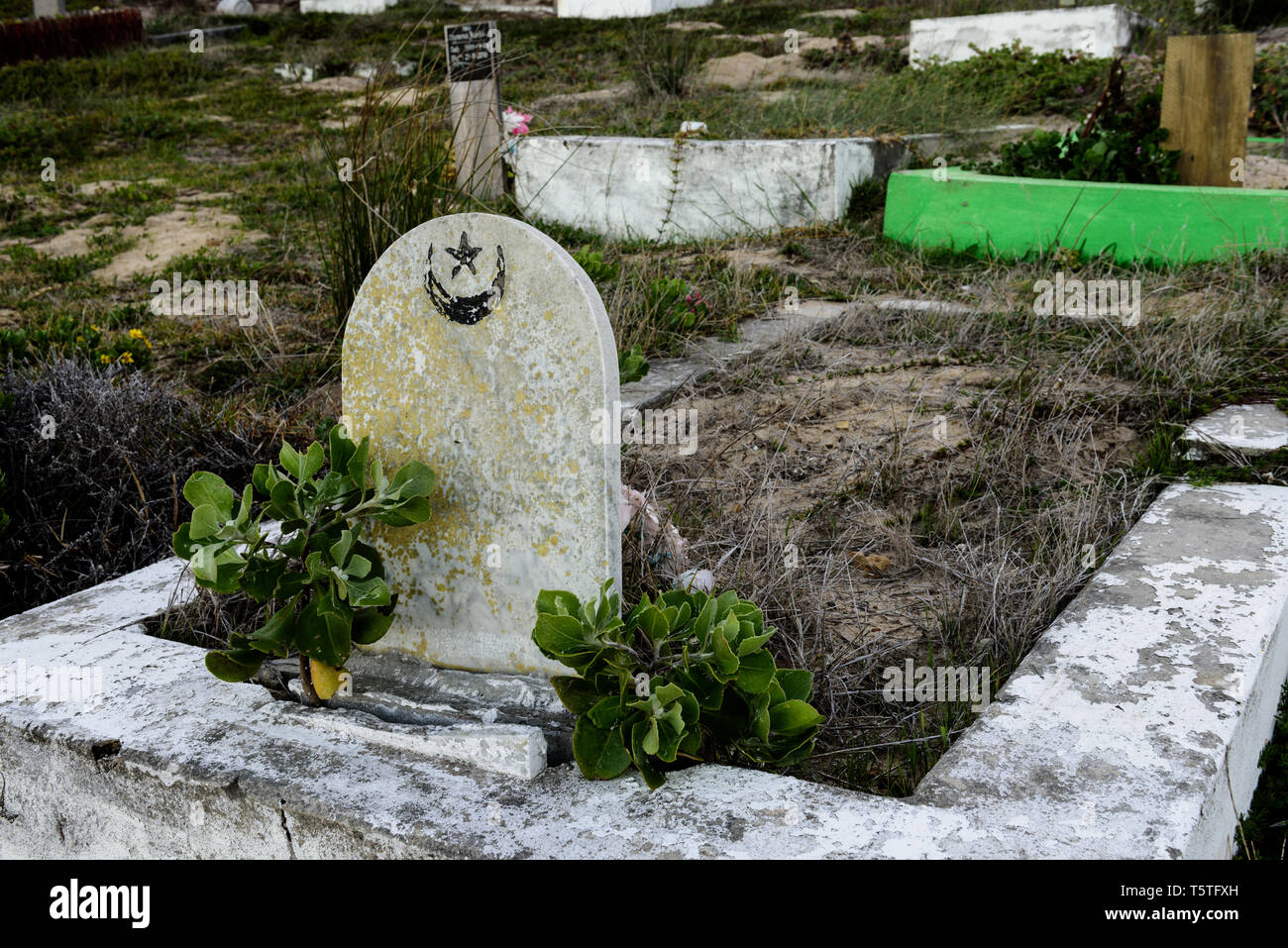 The Muslim graveyard section at the Dido Valley cemetery in Glencairn ...