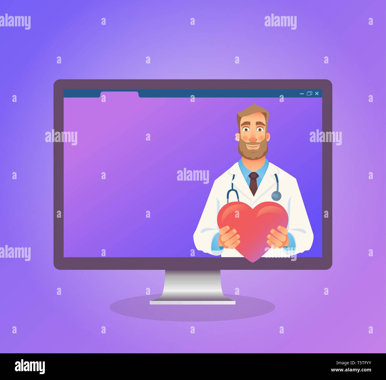 Online medical consultation. Doctor online. Medicine concept. Doctor ...