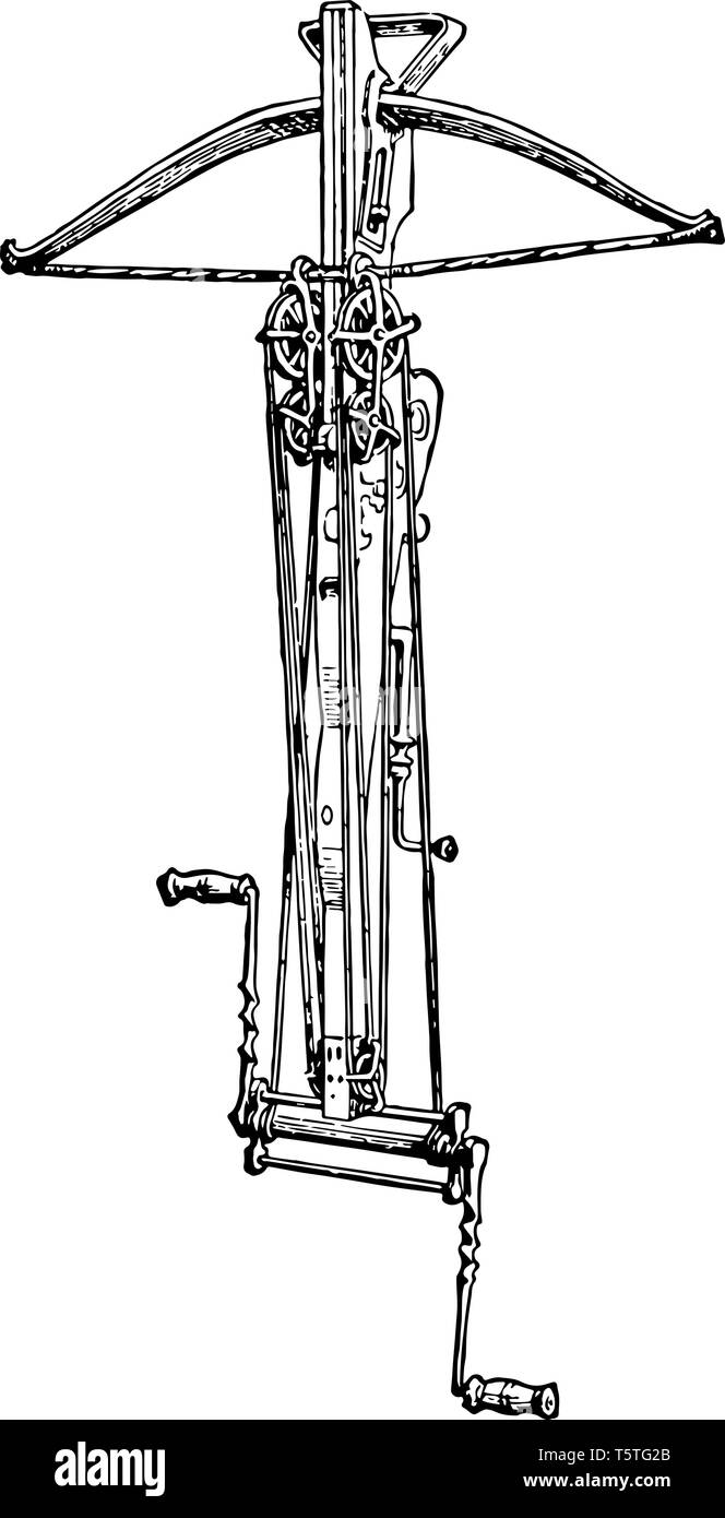 French Crossbow which there is a groove or barrel to direct the missile ...