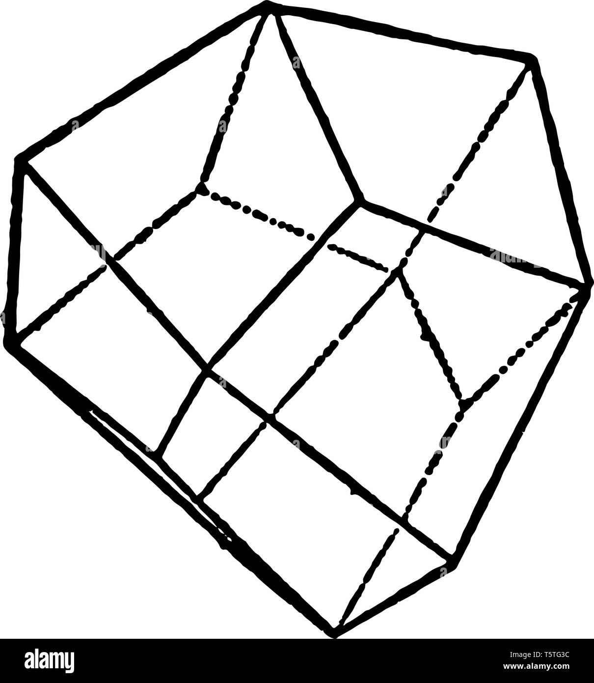 The deltoid shows dodecahedron. Twelve identical faces five sides and ...