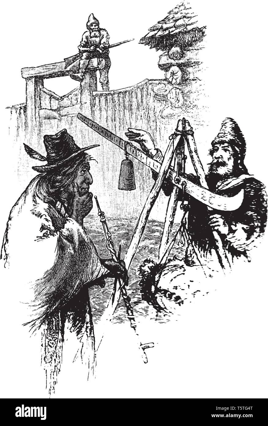 Hudson Bay Company using the balance of trade,vintage line drawing or ...