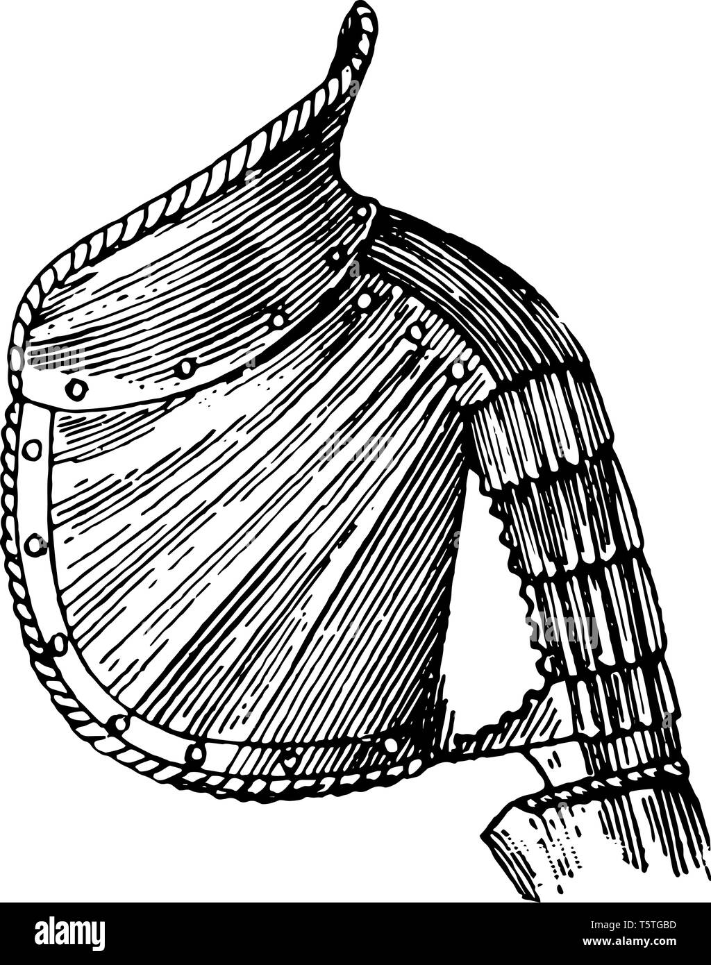 Garde Collet is a raised and ornamental ridge terminating the pauldron ...