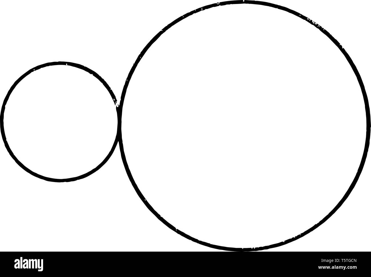 A diagram of two circles that are externally tangent to each other ...