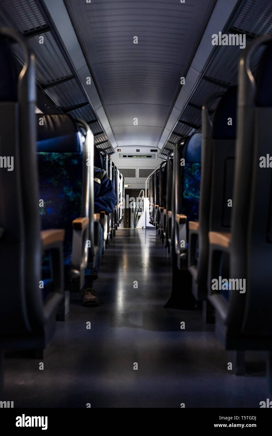 Inside of a high speed train Stock Photo - Alamy