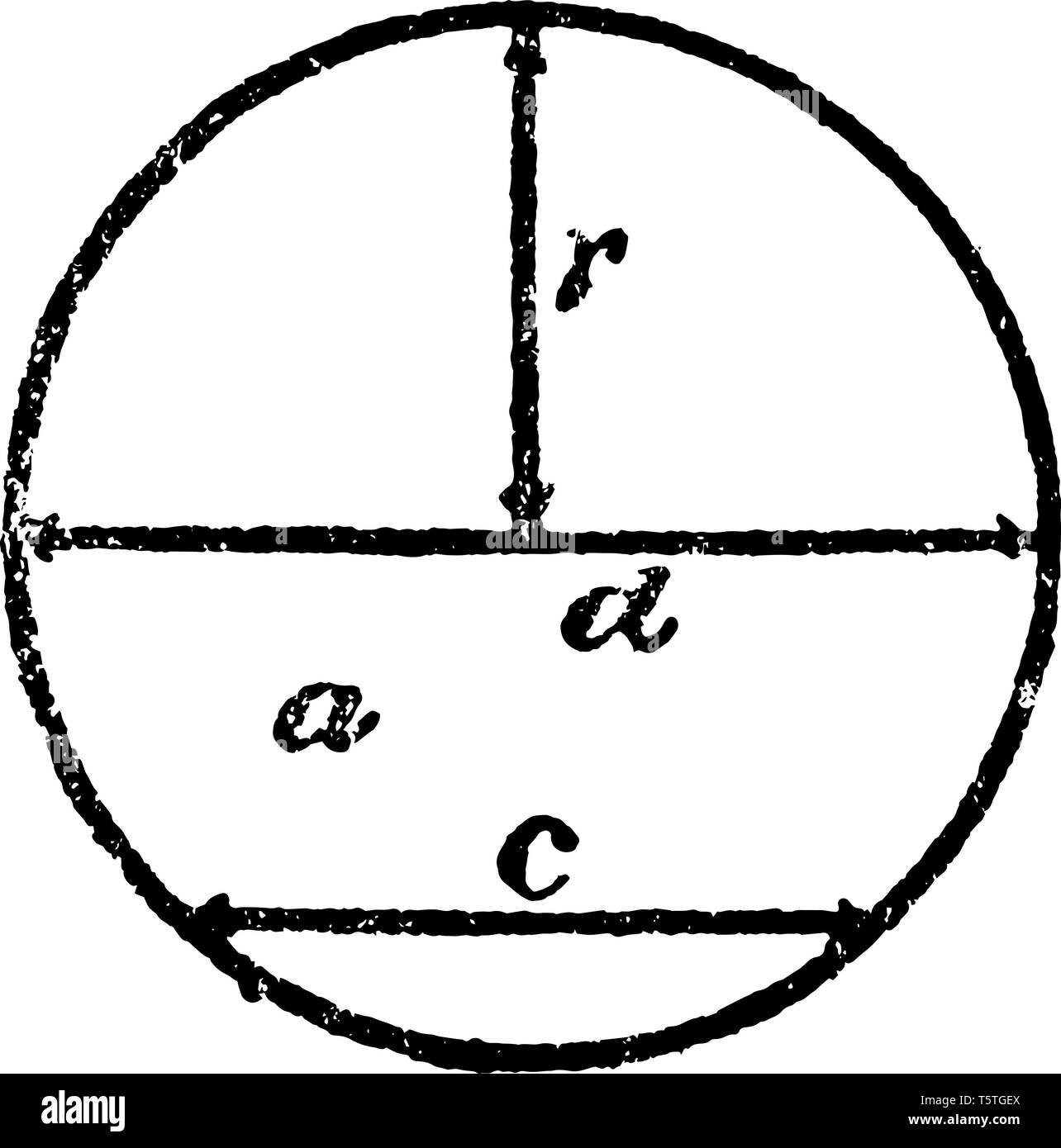 Circle With Radius Labeled