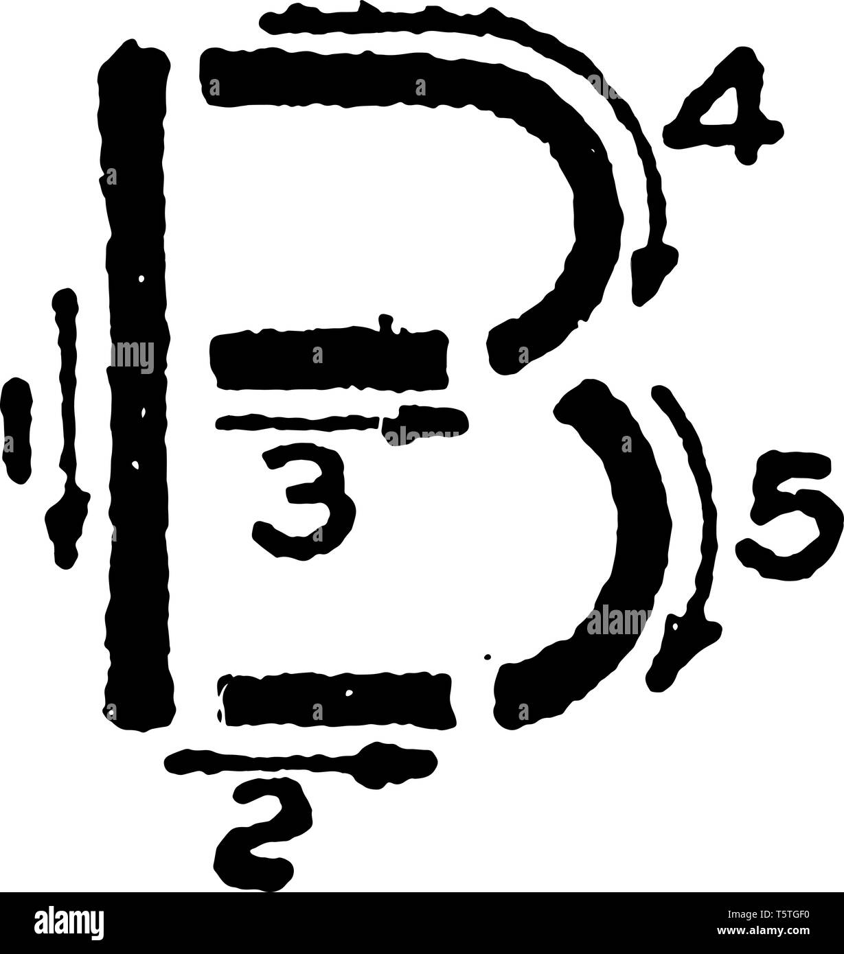 This is a picture of stroke technique for writing letter B in ...