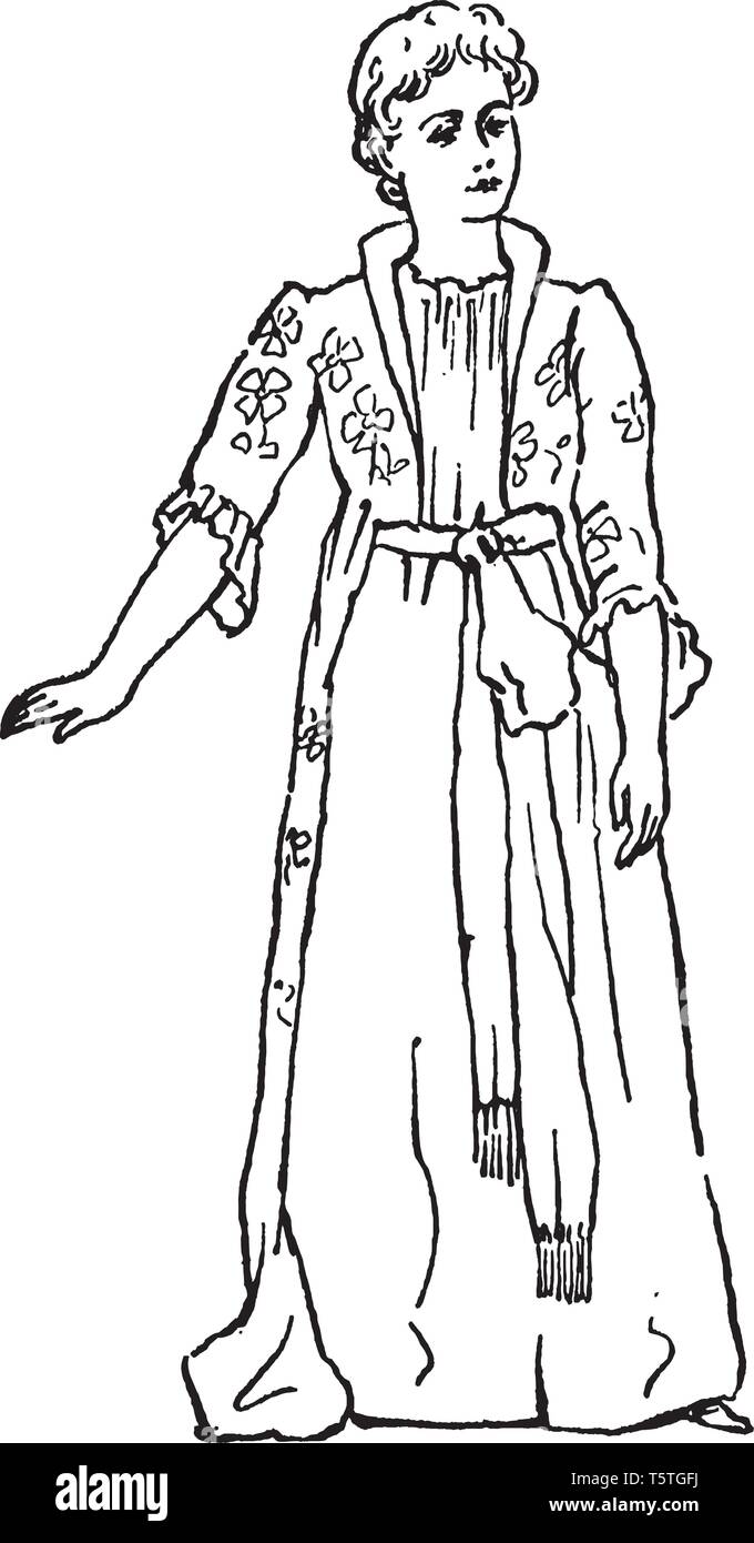 A gesture of denying or rejecting, vintage line drawing or engraving ...