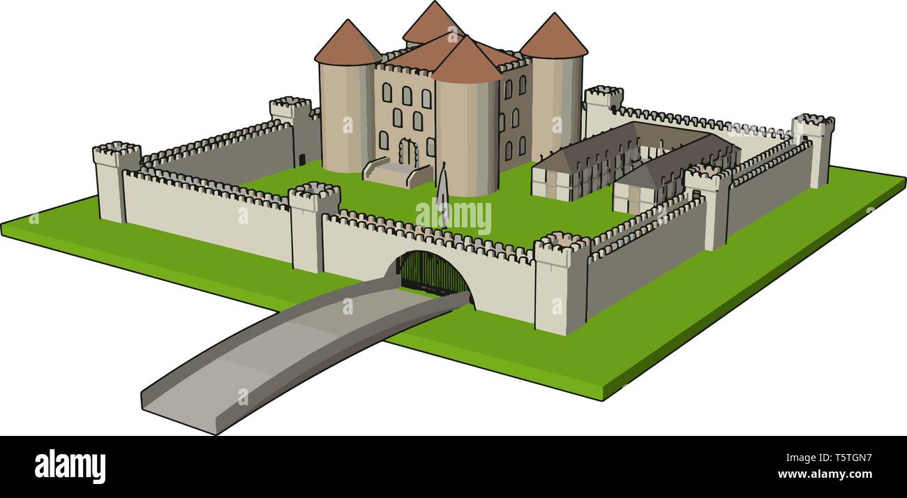 Castle Wall Vector