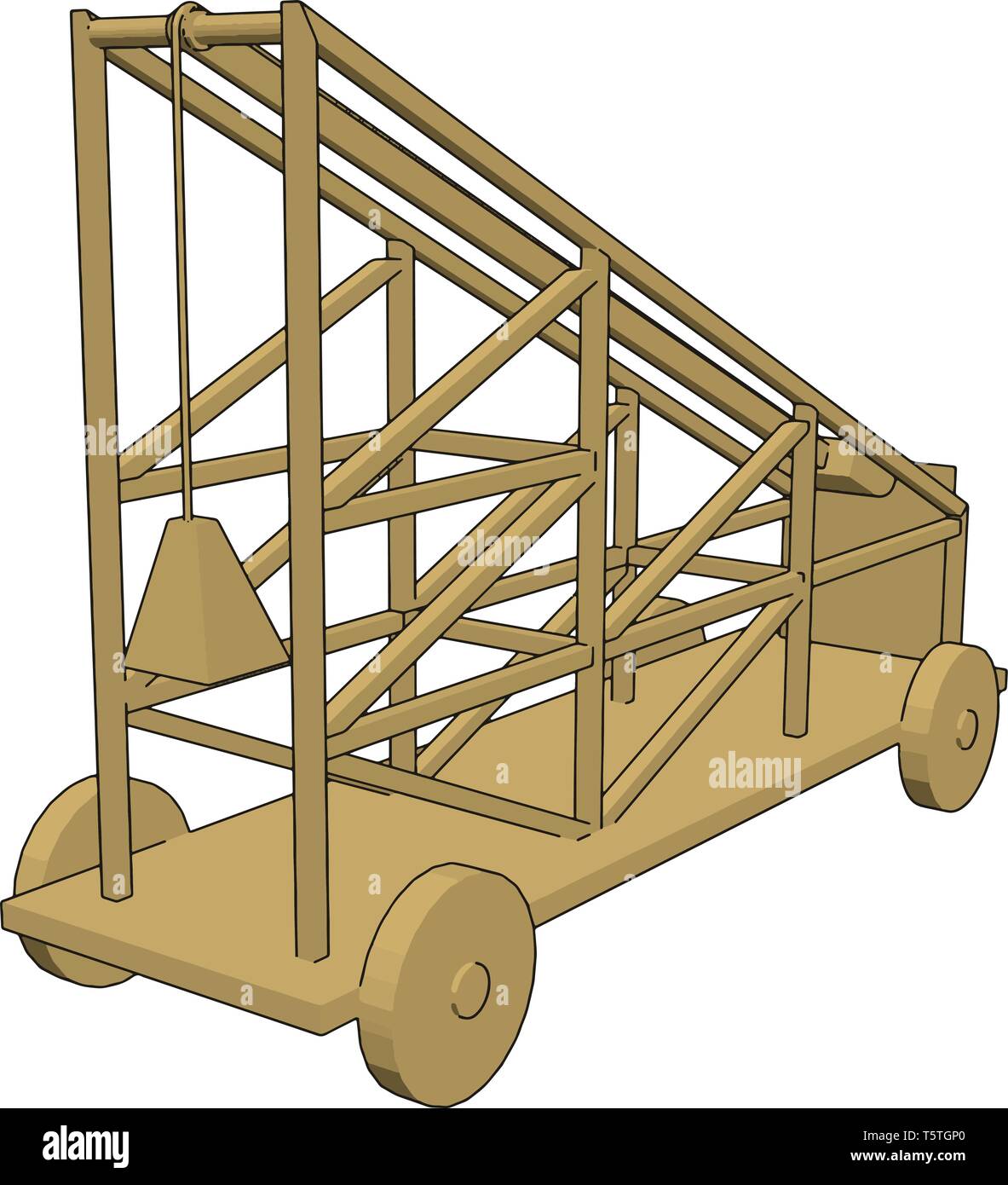 Simple grey construction transportation vehicle with platform vector ...