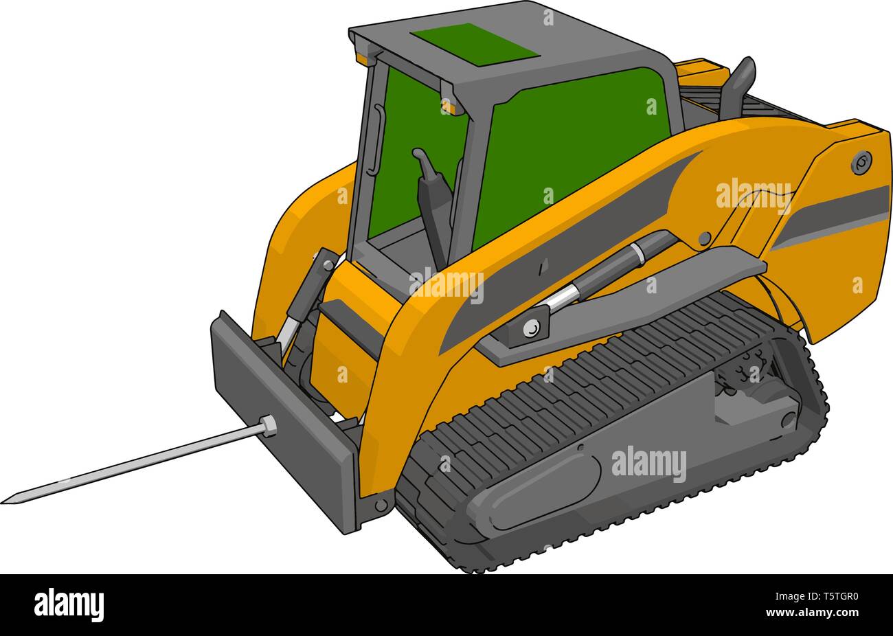 Bale transportation vehicle vector illustration on white background ...