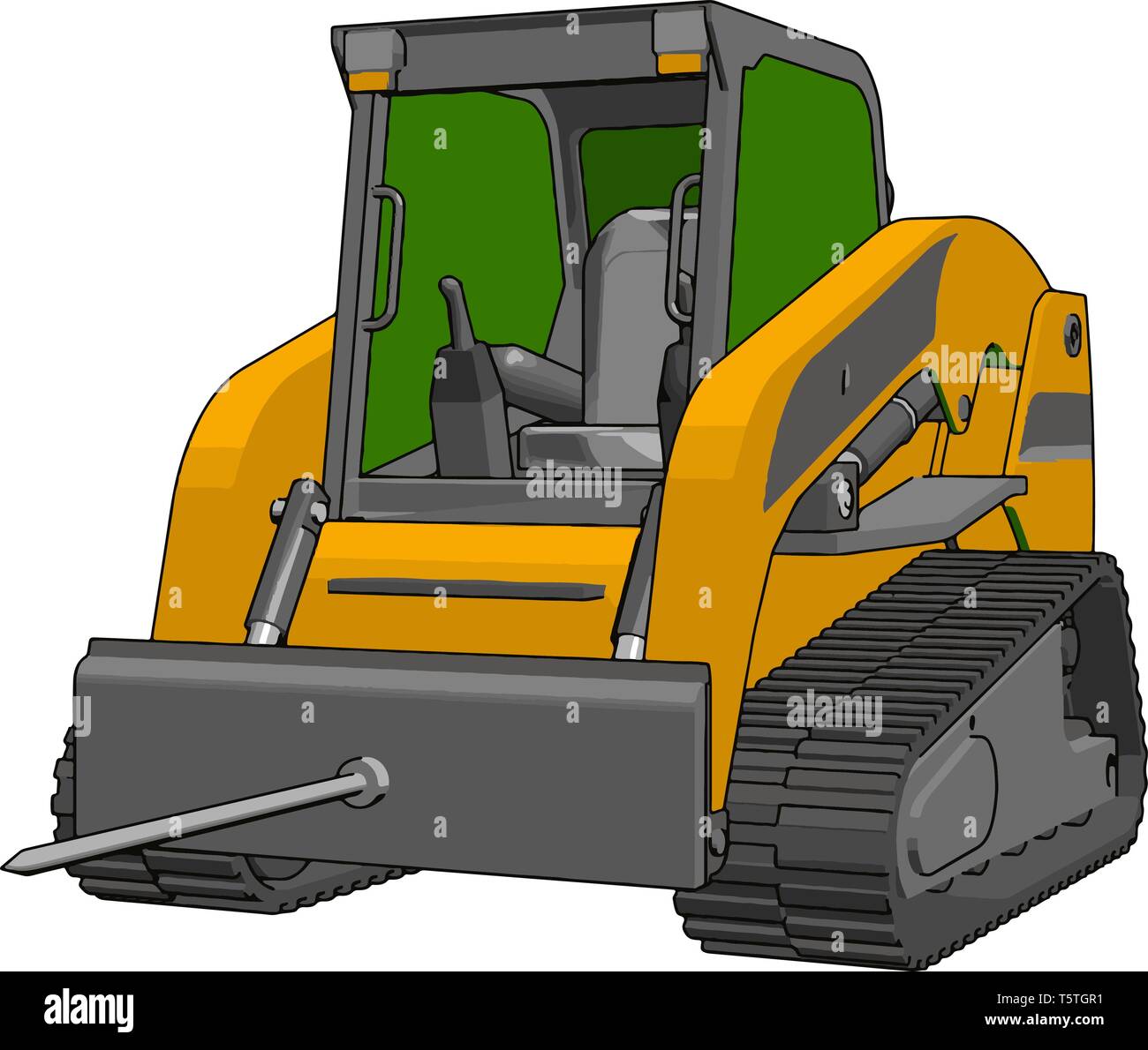 Bale transportation vehicle vector illustration on white background ...