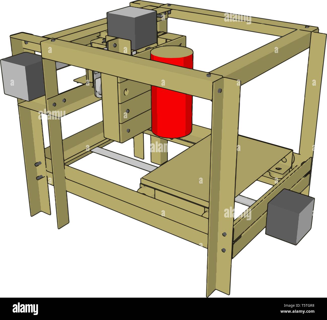 Cnc machine tool cutting Stock Vector Images - Alamy