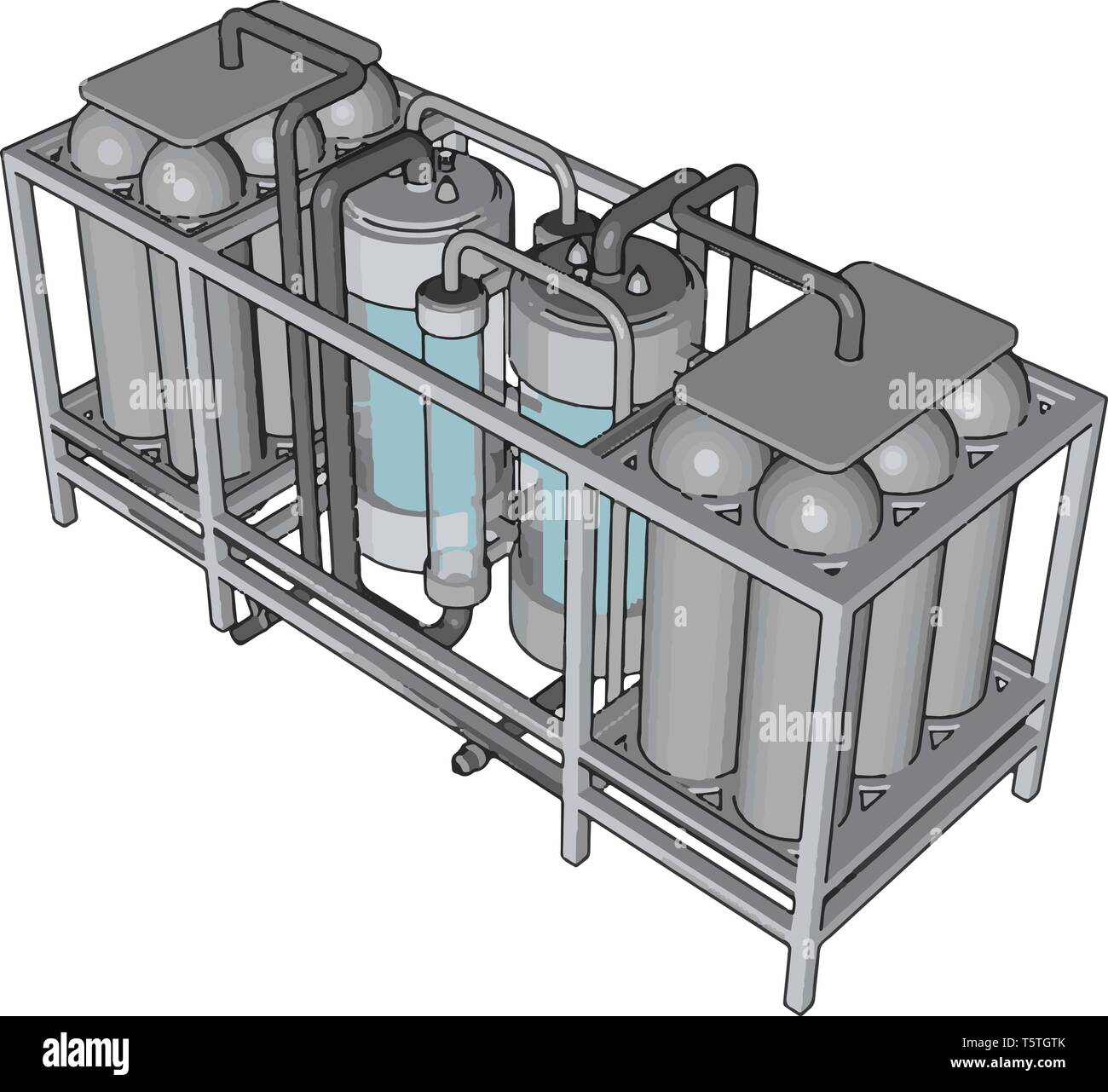 Temperature controlled storage containersfor liquid vector illustration ...