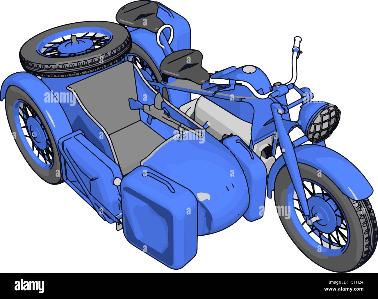 Motorcycle With Sidecar Clip Art