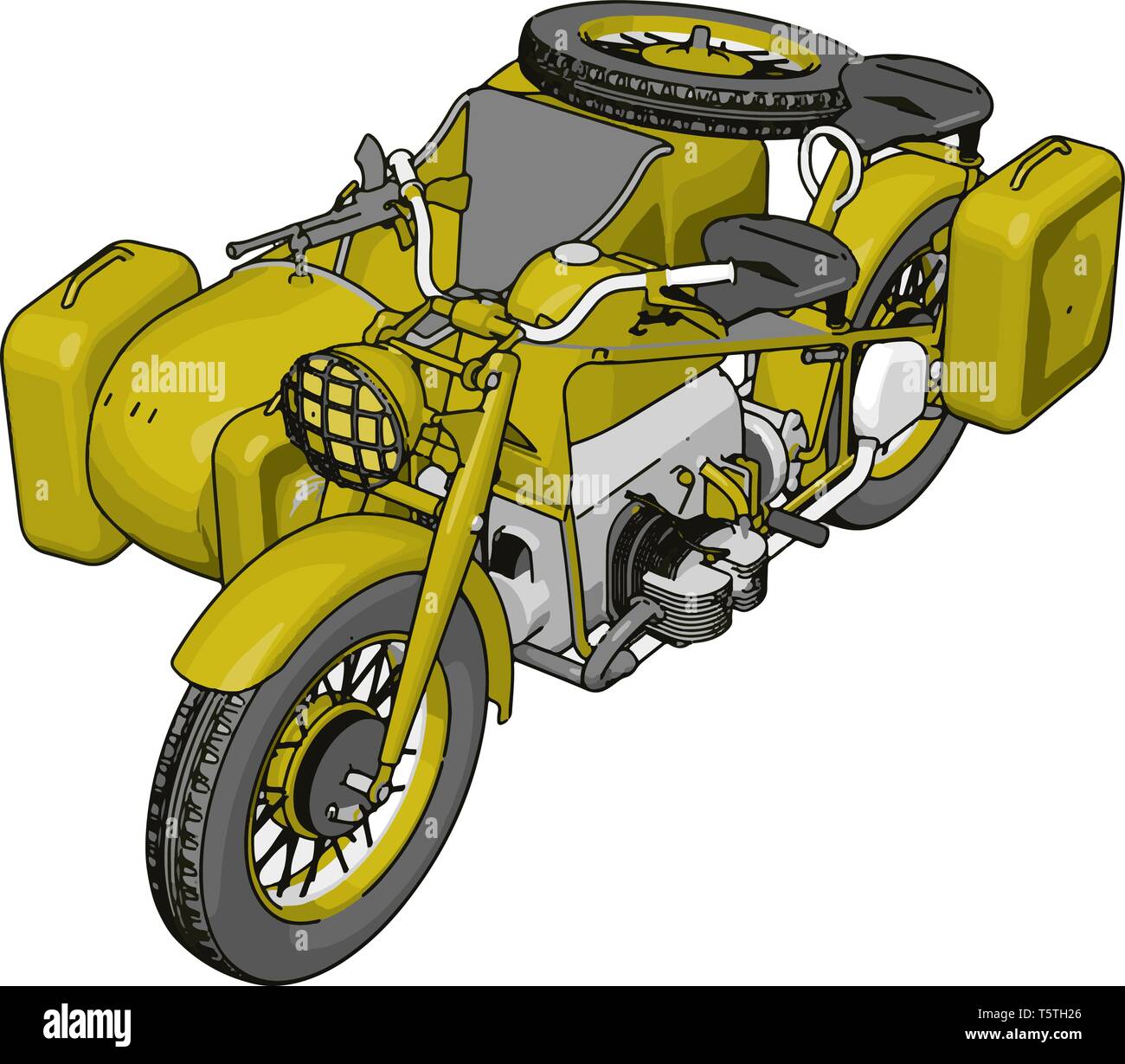 Motorcycle with side car Stock Vector Images - Alamy