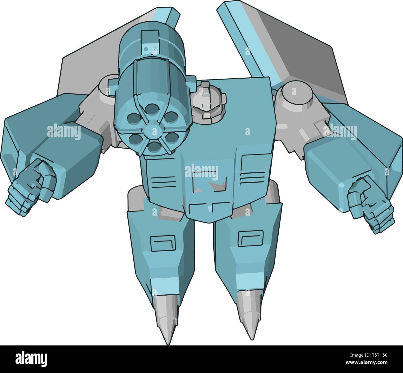 Humanoid robot icon blue Stock Vector Images - Alamy