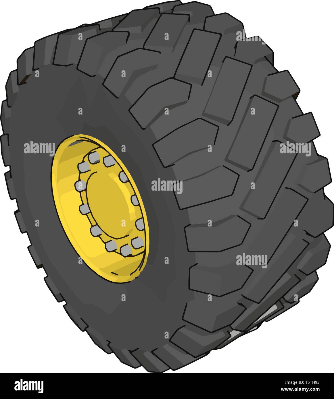 Tires on wheels Stock Vector Images - Alamy